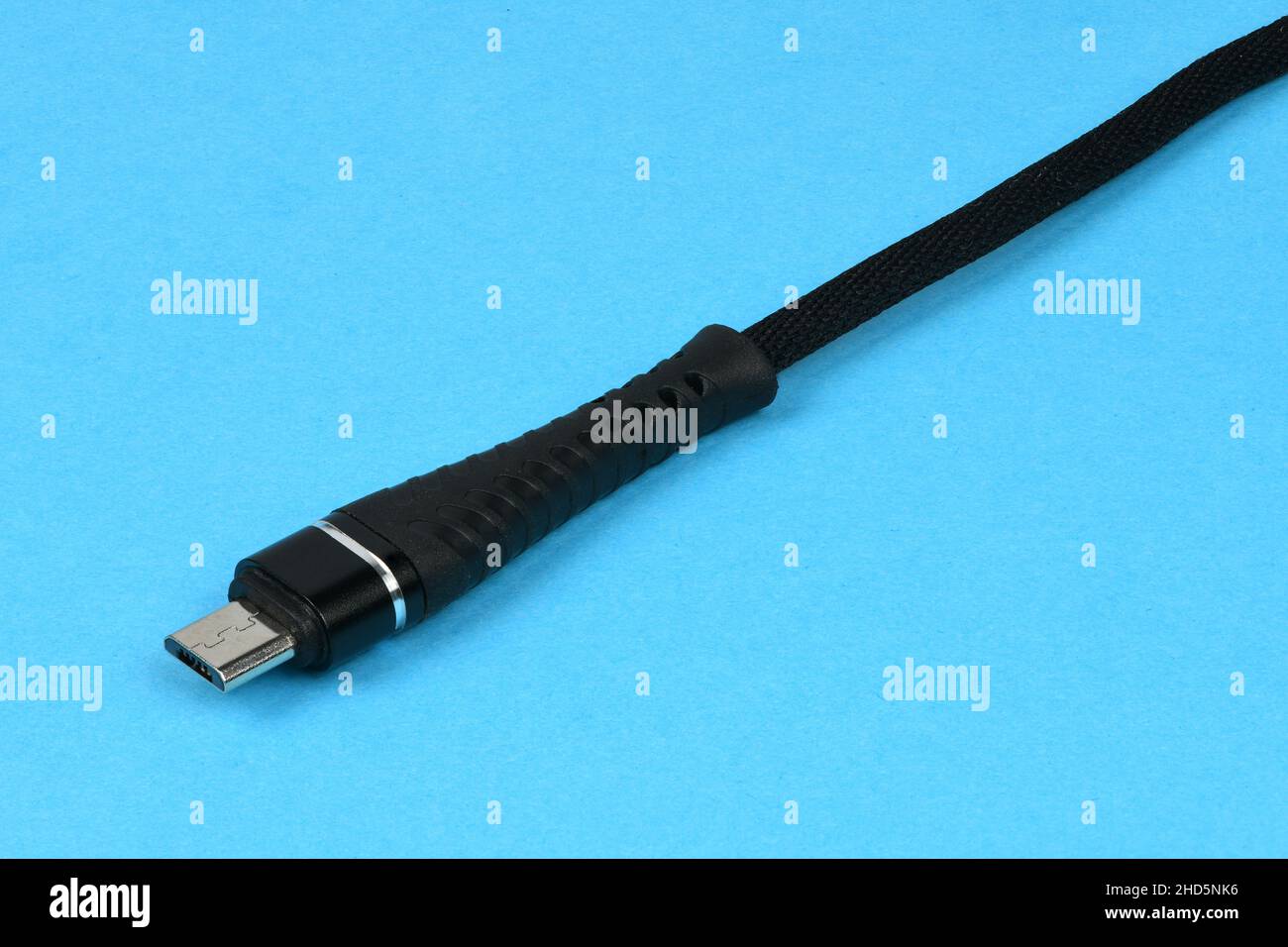 Closeup of an USB connector isolated on blue. High resolution photo ...