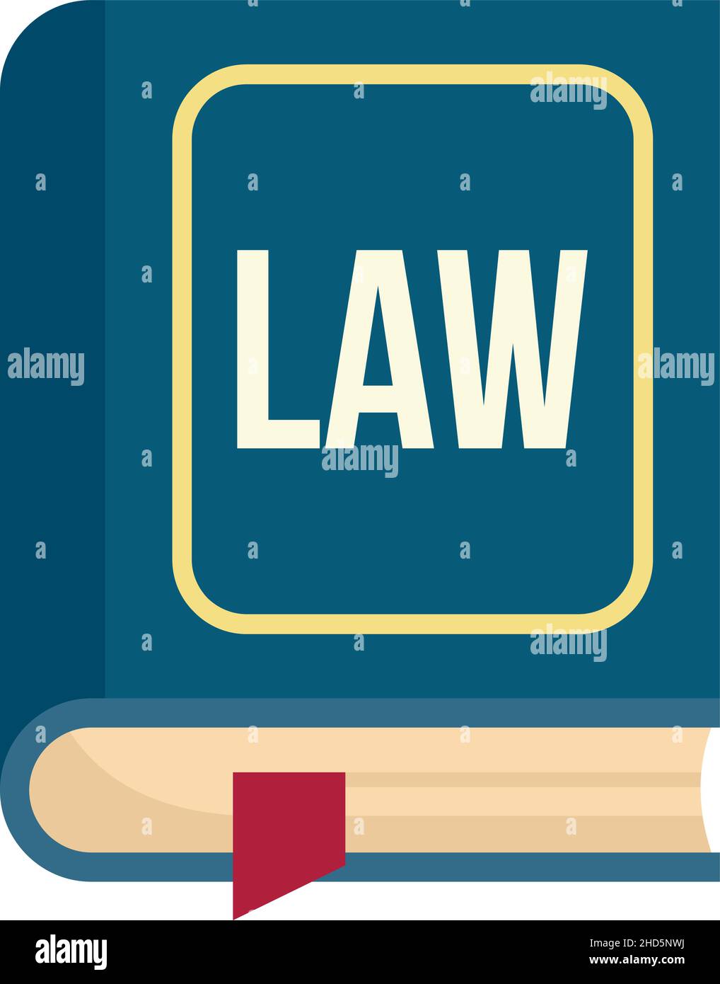 Law book icon. Flat illustration of law book vector icon isolated on ...