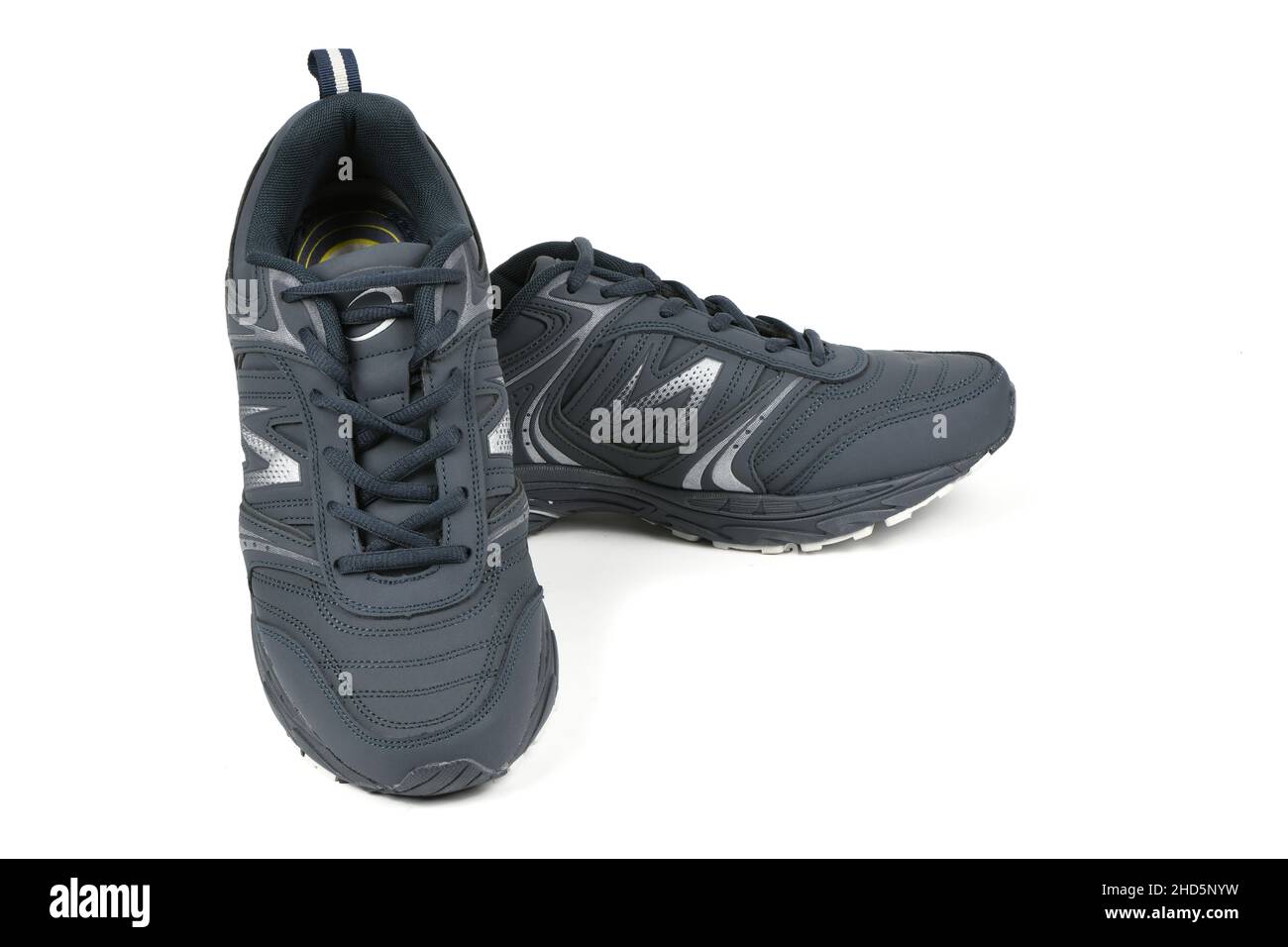 Blue modern sneakers isolated on white background. High resolution ...