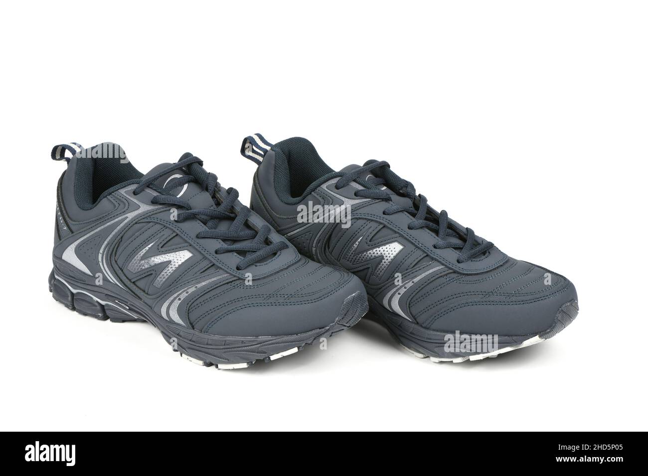 Blue modern sneakers isolated on white background. High resolution ...