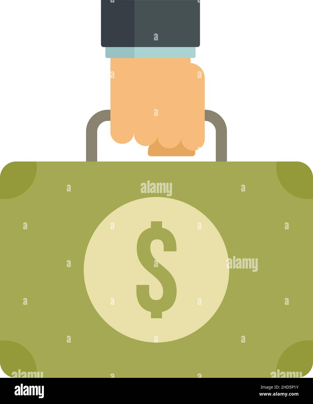 Business bribery money case icon. Flat illustration of business bribery ...