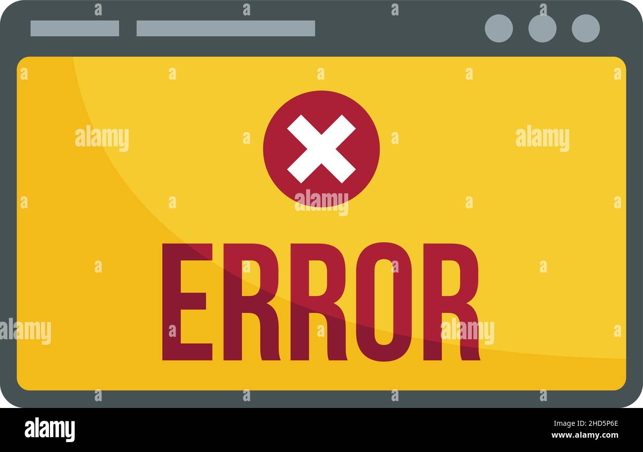 Error web page icon. Flat illustration of error web page vector icon ...