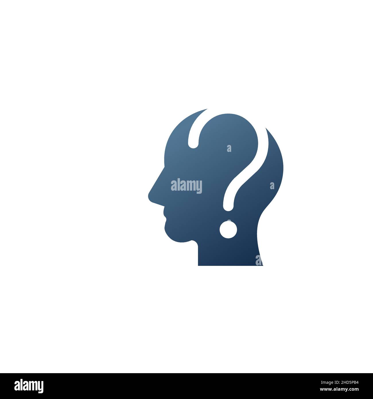 Human head with question mark symbol. FAQ concept. Stock vector ...