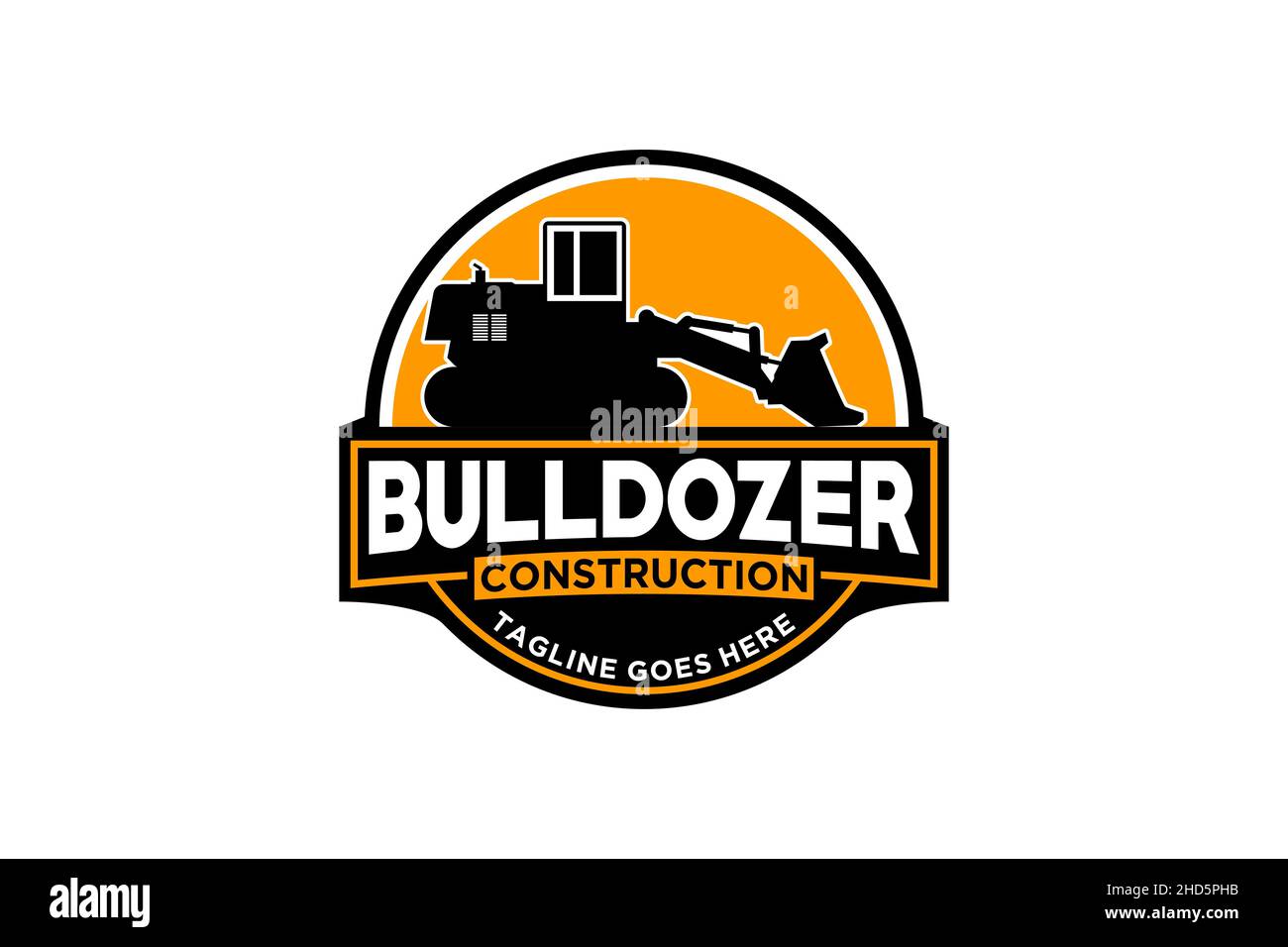 Bulldozer logo template vector. Heavy equipment logo vector for ...