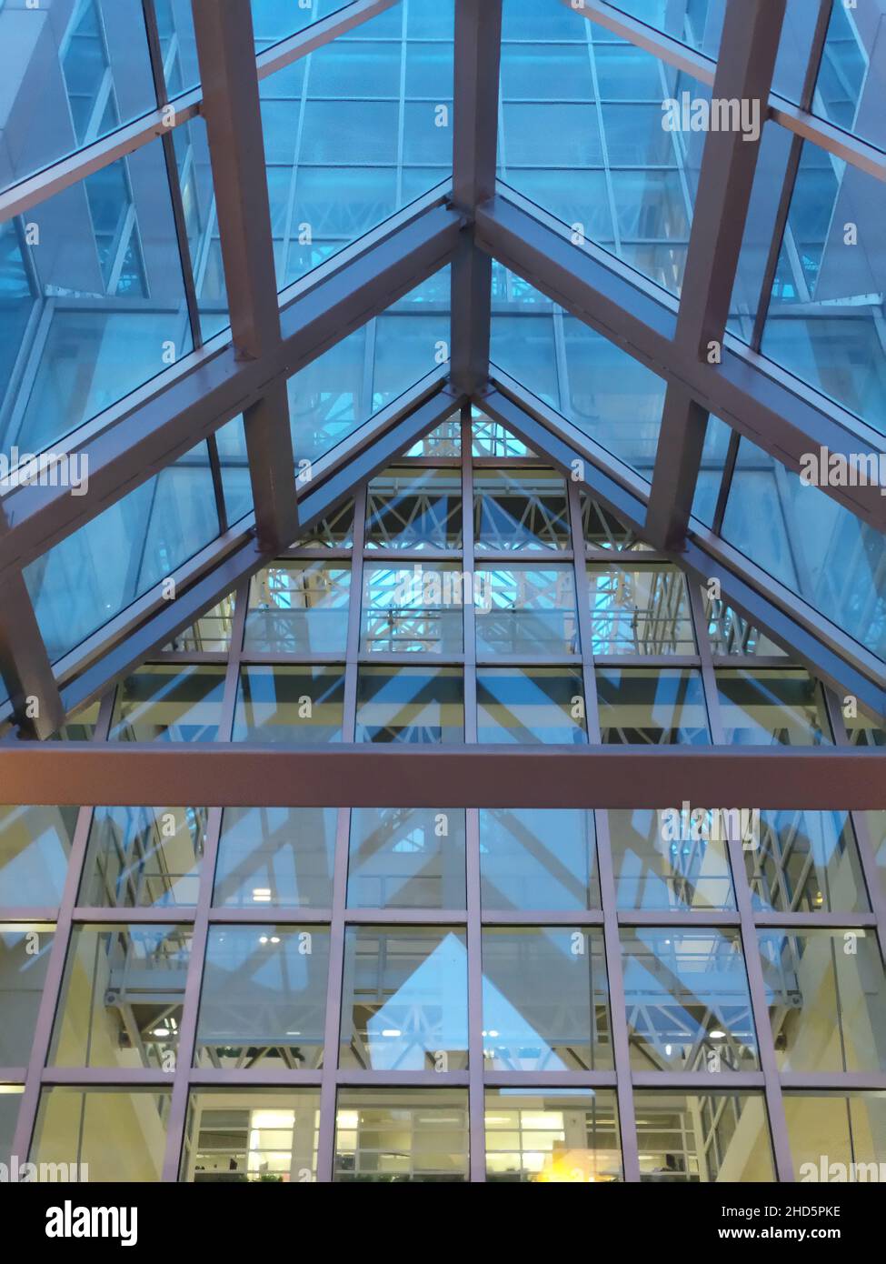The glass roof and walls of Apex Plaza building Stock Photo - Alamy