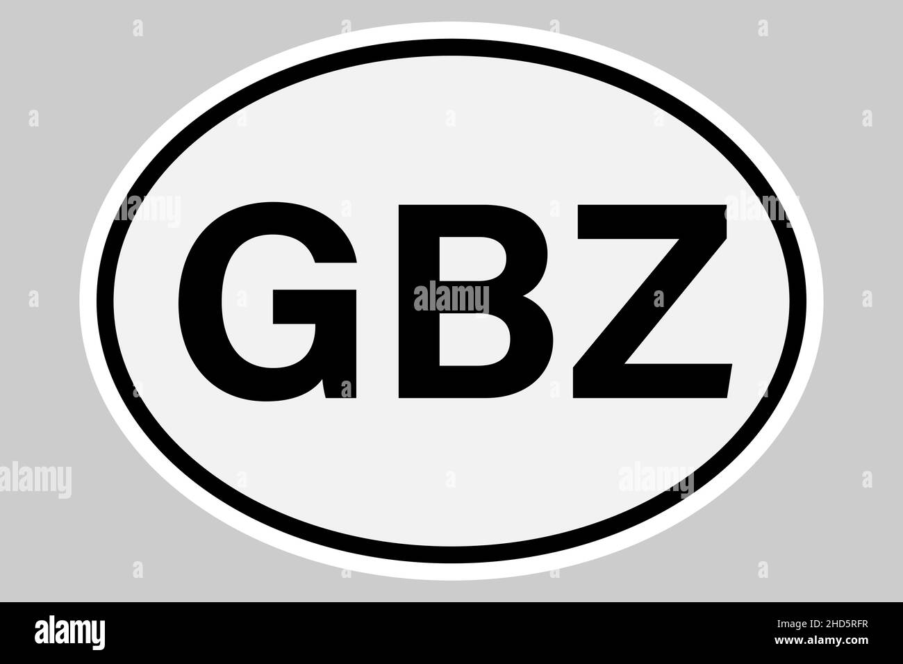 Gibraltar international vehicle registration code Stock Vector Image ...