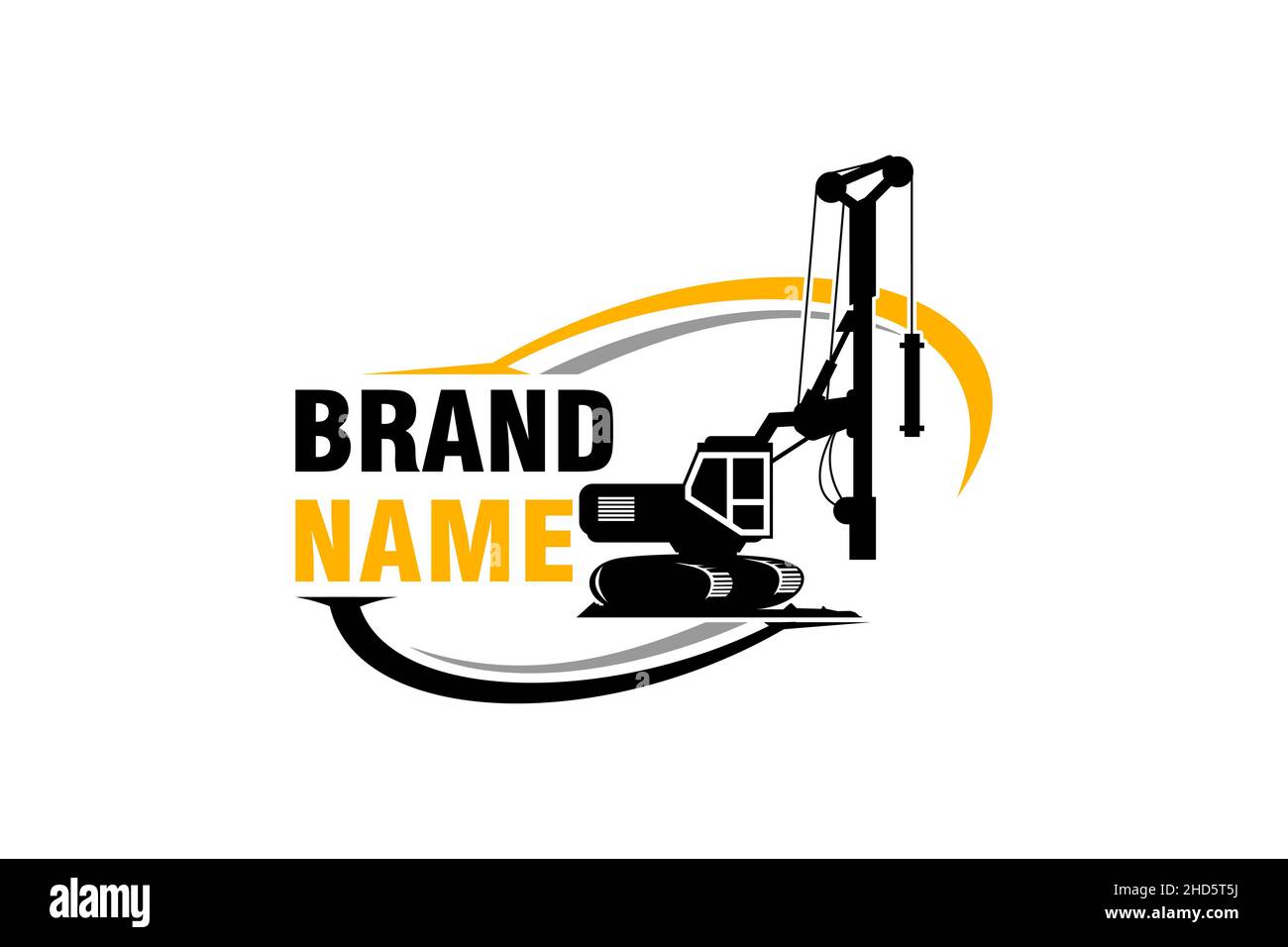 Drill Rig logo template vector. Heavy equipment logo vector for ...