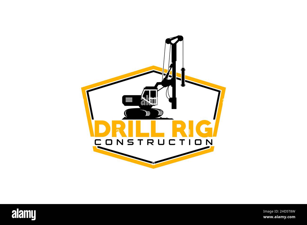 Drill Rig logo template vector. Heavy equipment logo vector for ...