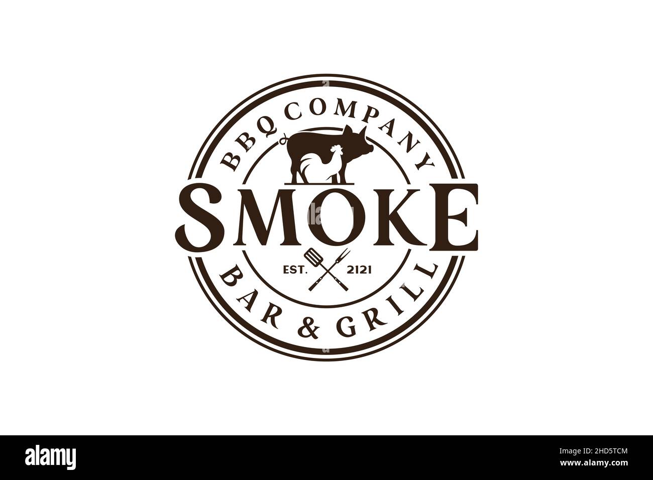 Vintage Retro Rustic BBQ Grill, Barbecue, Barbeque Label Stamp Logo ...