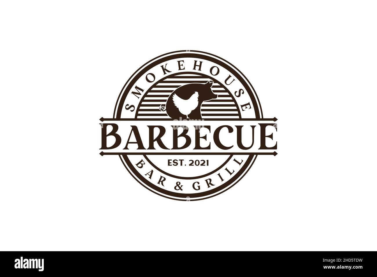 Vintage Retro Rustic BBQ Grill, Barbecue, Barbeque Label Stamp Logo ...