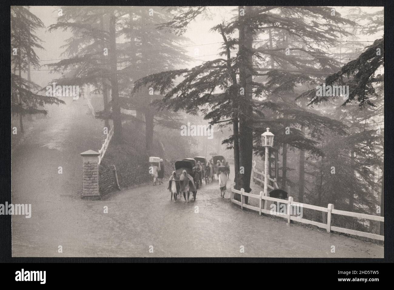 Vintage early 20th century travel photograph: Monsoon rains, Simla ...
