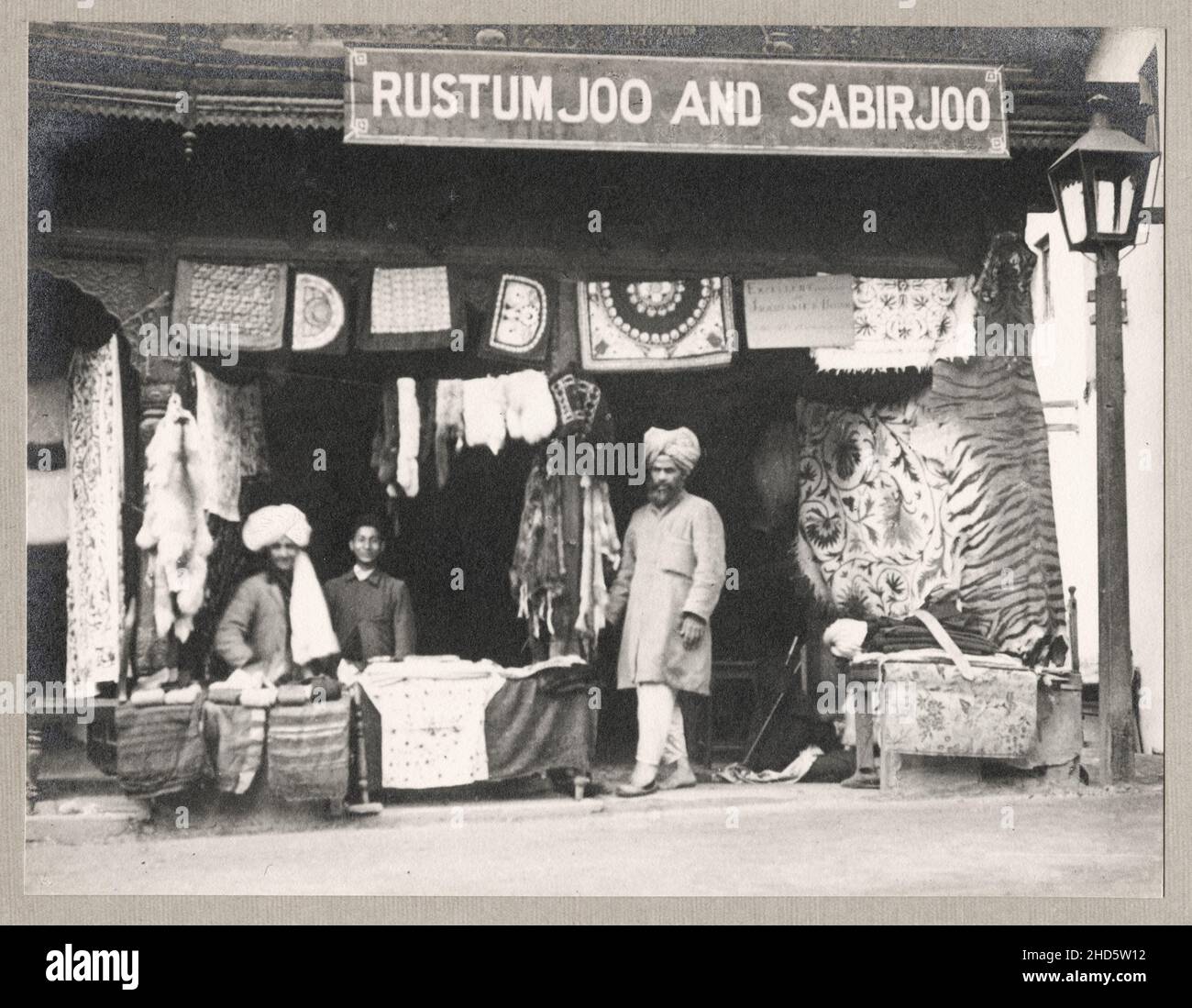 Vintage early 20th century travel photograph: c.1910 India - shop in ...