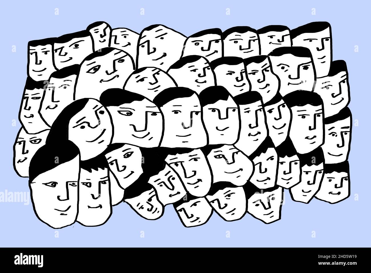 Crowd of smiling faces.Concept of society Stock Photo - Alamy