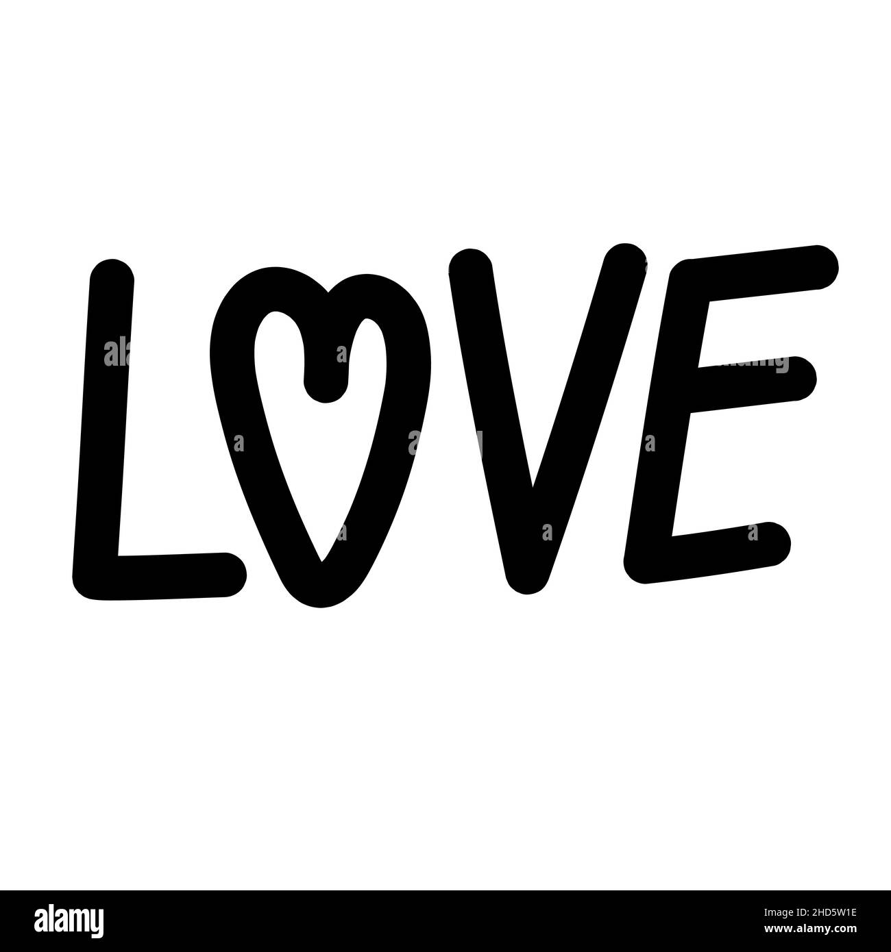 The Word Love In Calligraphy