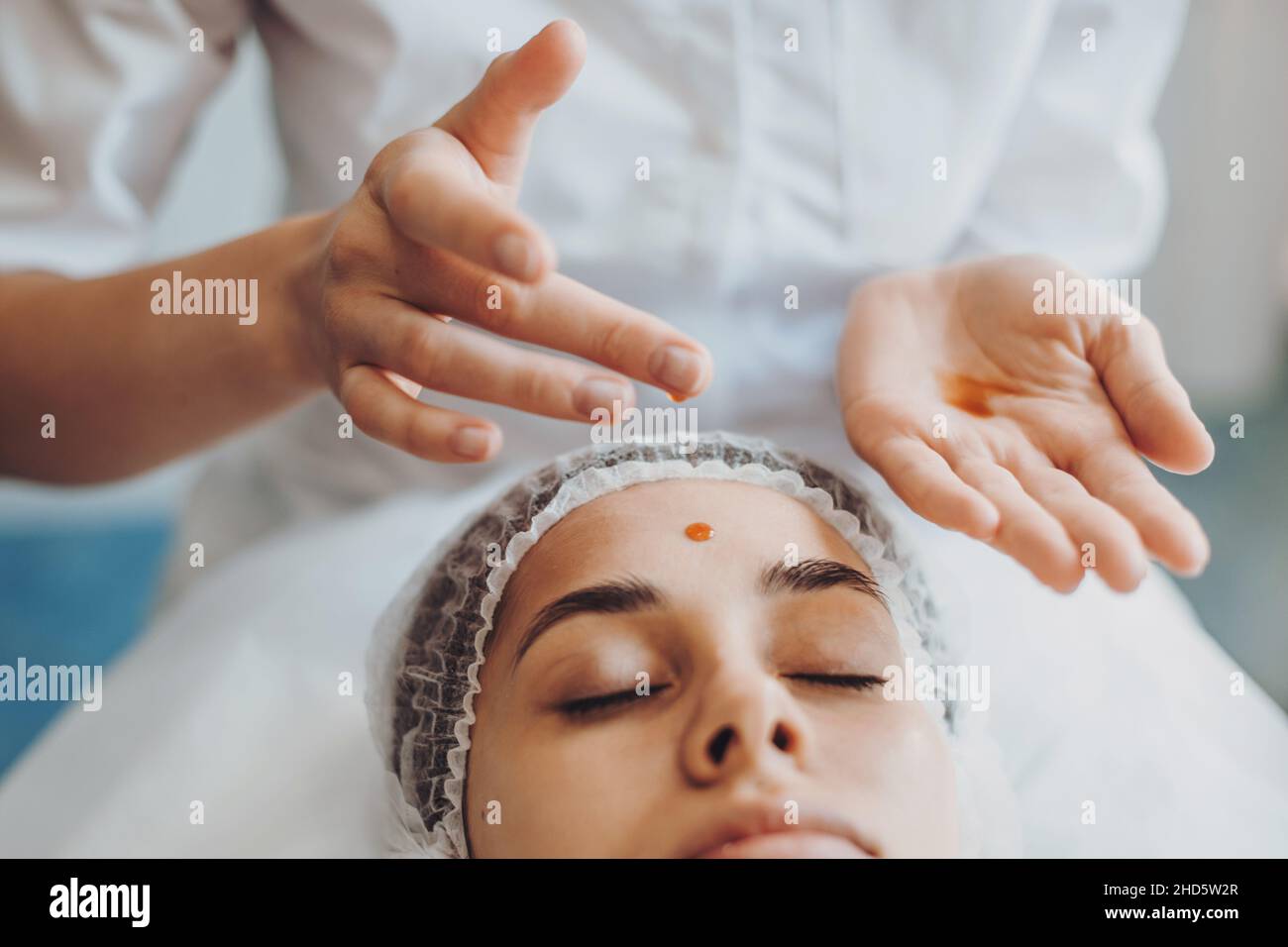 Woman on drip beauty hi-res stock photography and images - Alamy