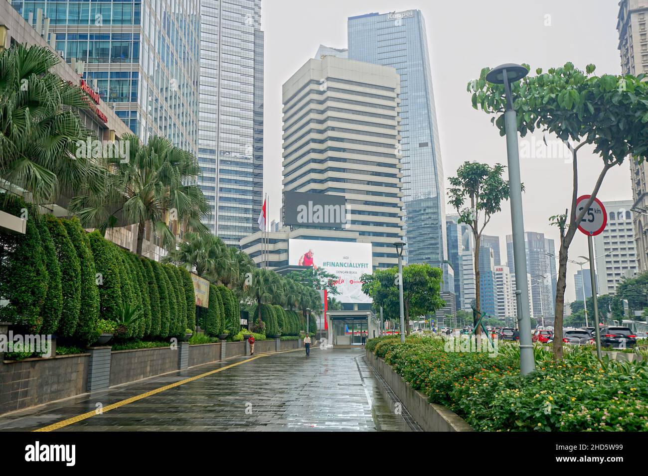 Sudirman Street, Bundaran HI, Office Building, Jakarta City, Indonesia ...