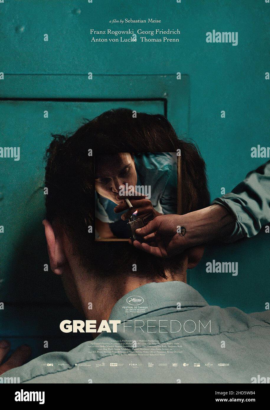 GREAT FREEDOM, (aka GROSSE FREIHEIT), poster, center, with cigarette ...