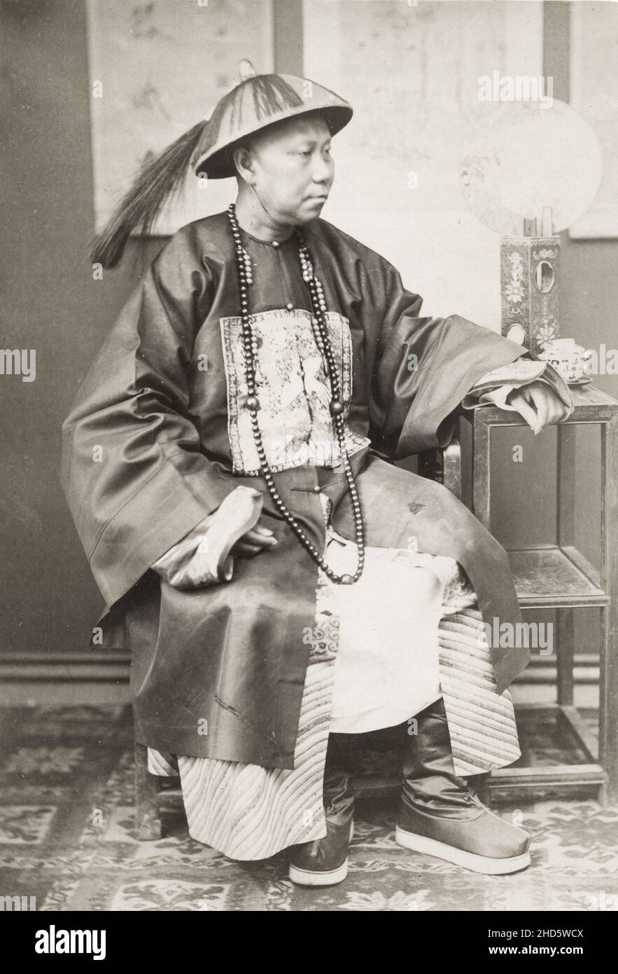 Vintage late 19th century photograph: Hu-Jun-Chih Tsang-Chiang, Chinese ...