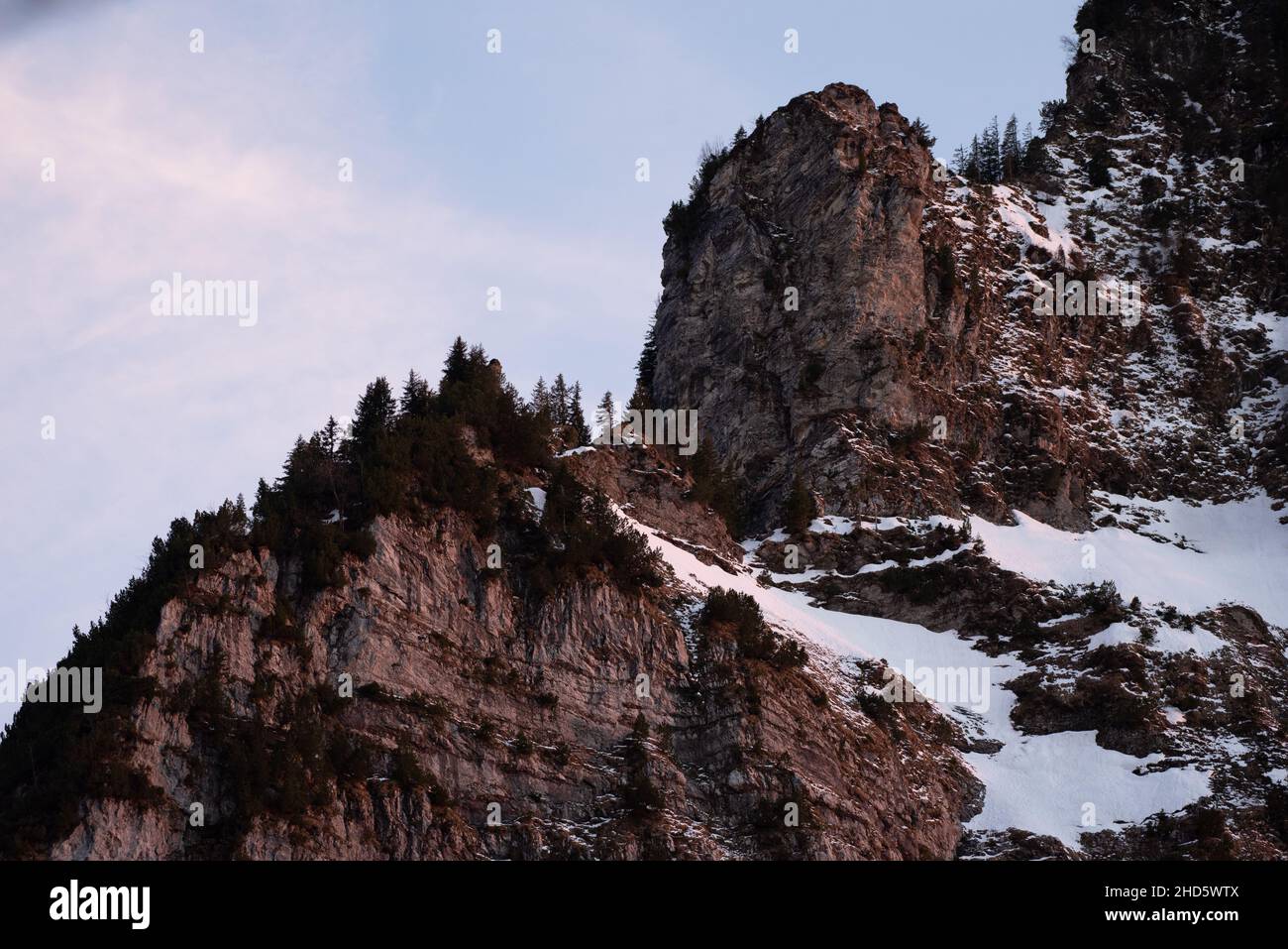 Swiss mountains - monumental rock formations in the Alps Stock Photo ...