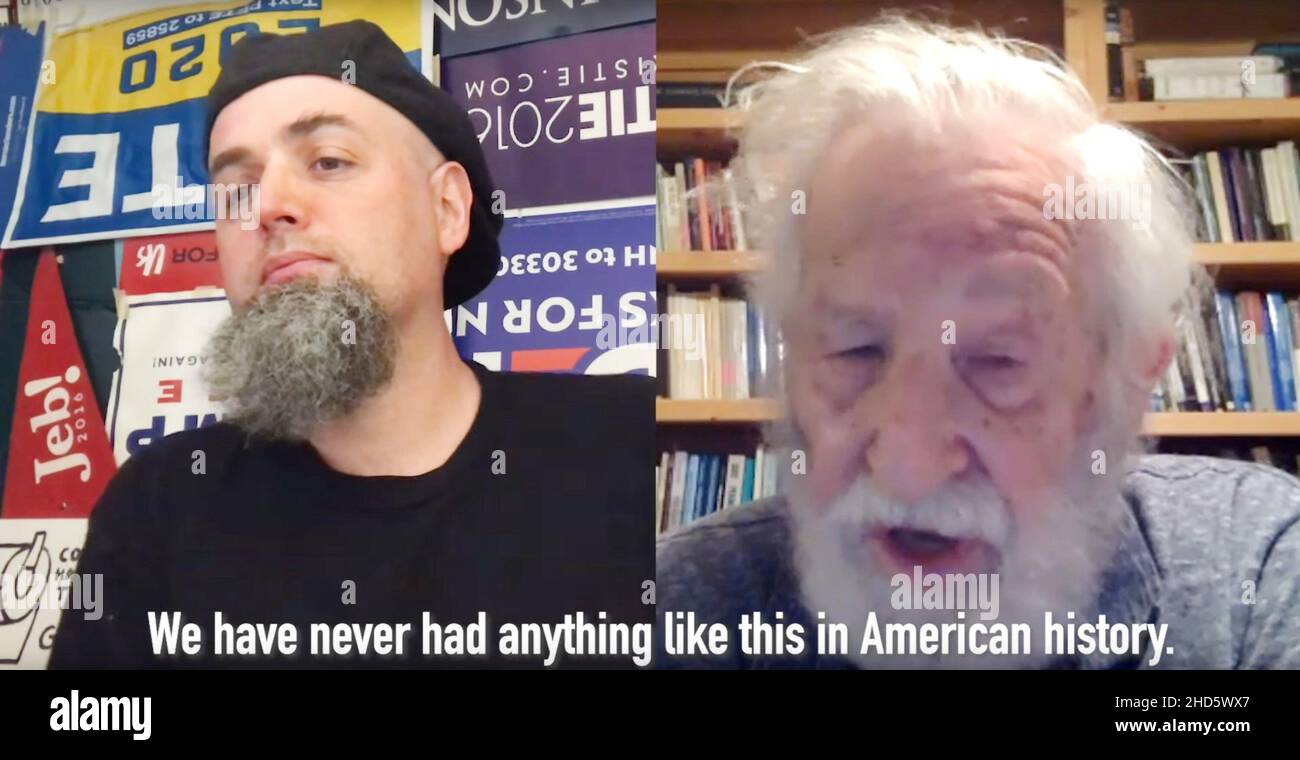 2020: THE DUMPSTER FIRE, from left: Rod Webber, Noam Chomsky, 2020 ...