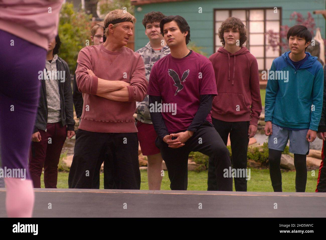 COBRA KAI, from left: William Zabka, Aedin Mincks, Xolo Mariduena, Nathaniel Oh, (Season 4 ...