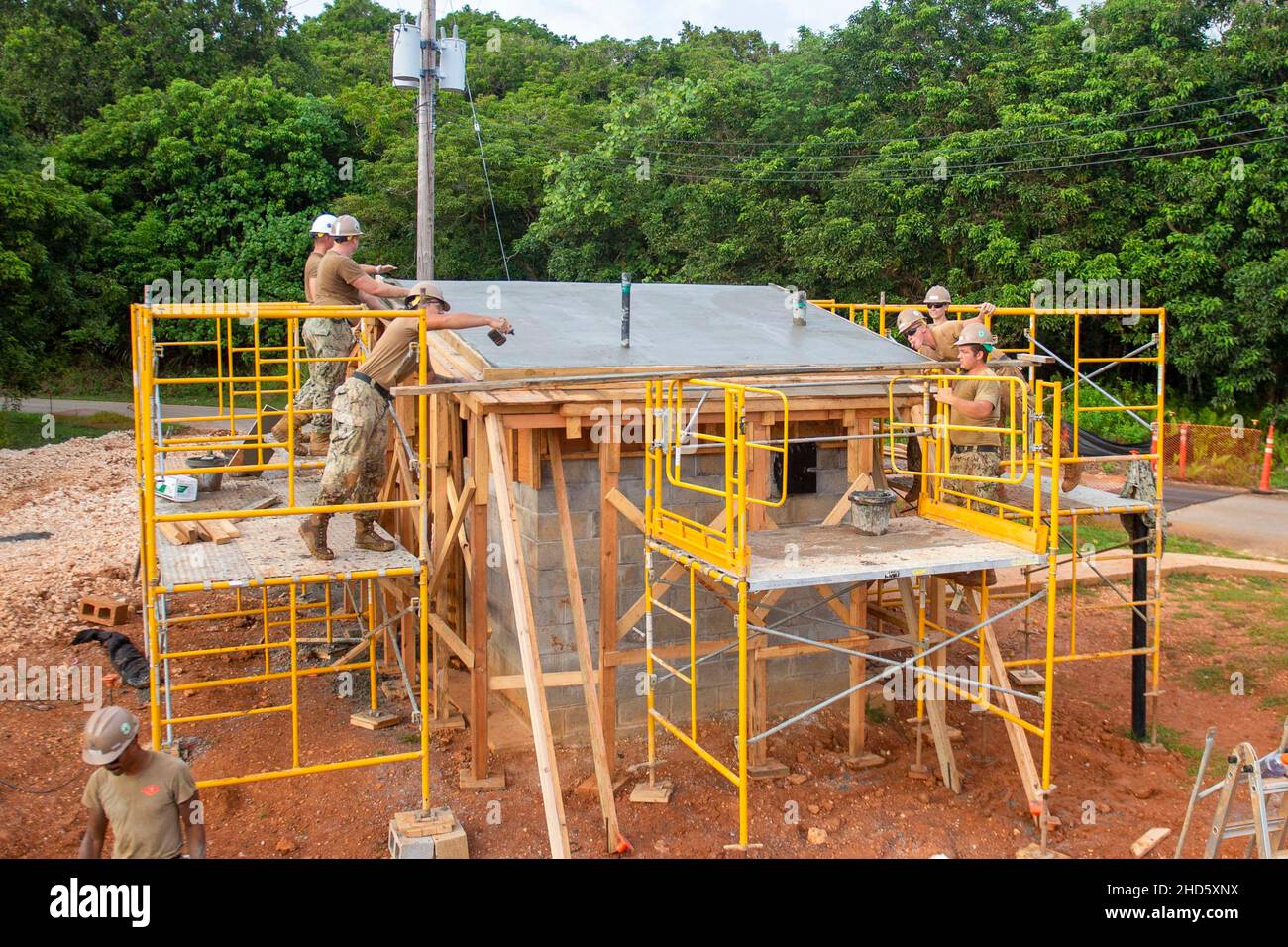 Guam. 15th Dec, 2021. Seabees assigned to Naval Mobile Construction ...