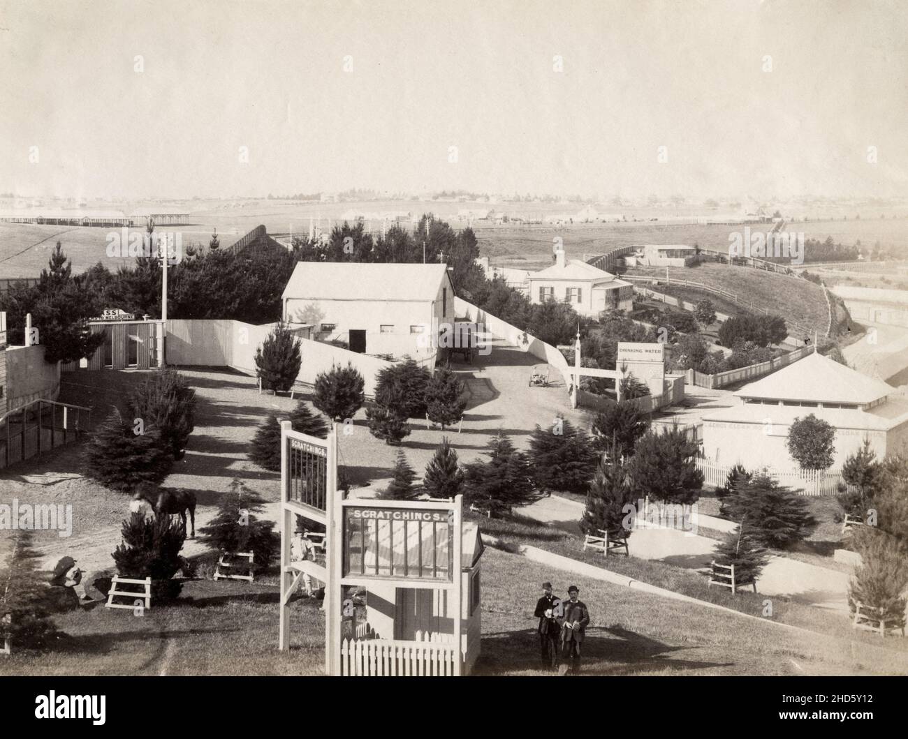 Vintage late 19th century photograph: Flemington racecourse, horse ...