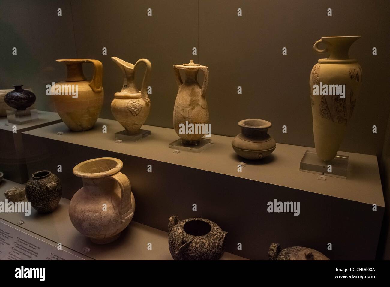 ATHENS, GREECE, 12 DECEMBER 2021: Ancient greek vase in the National ...