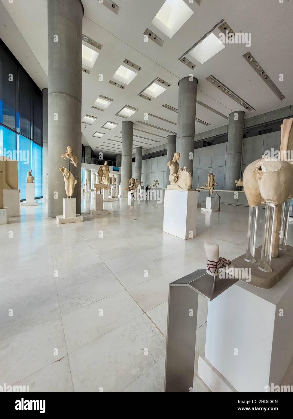 ATHENS, GREECE, 12 DECEMBER 2021: Interior of the modern Acropolis ...