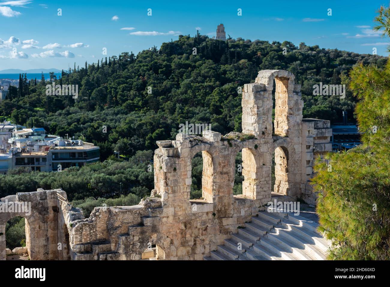 Odeon of Herodes Atticus, ancient greek theatre in the Acropolis of ...