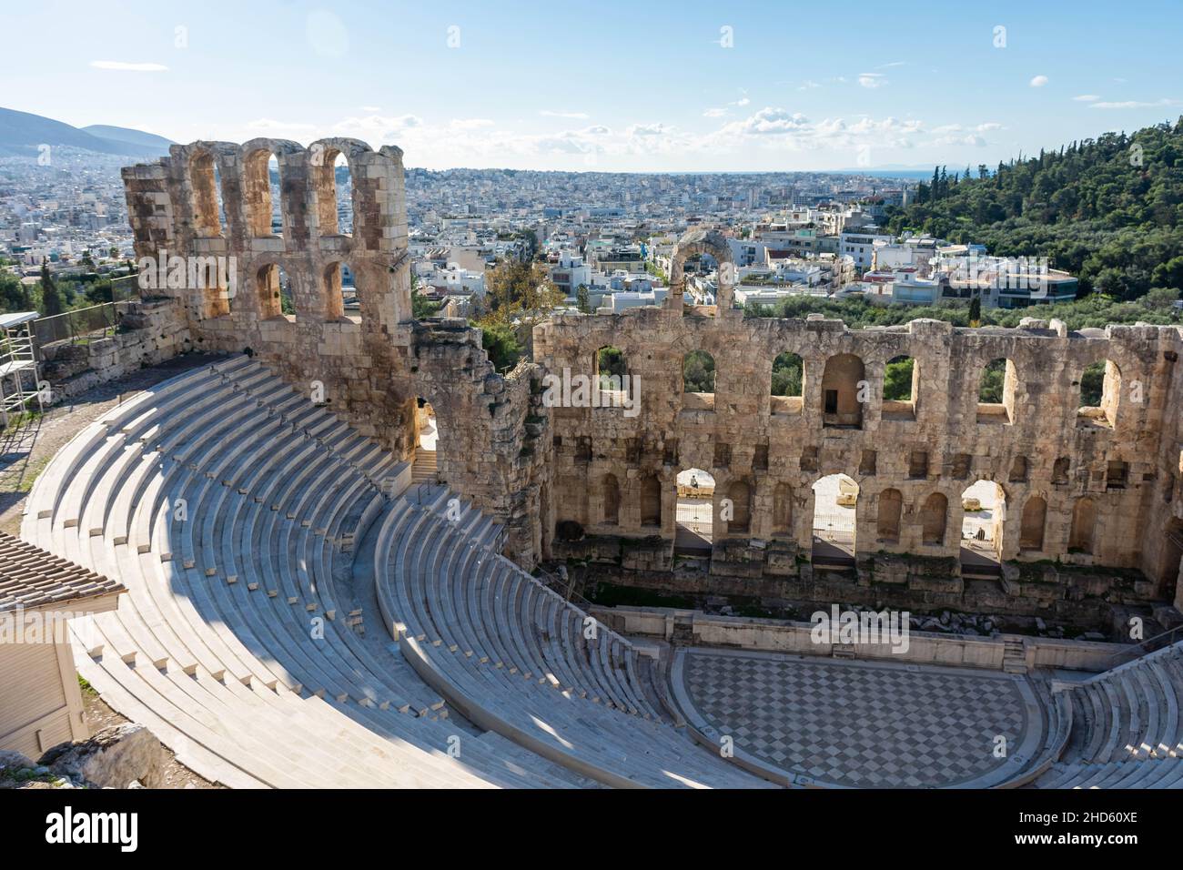 Odeon of Herodes Atticus, ancient greek theatre in the Acropolis of ...