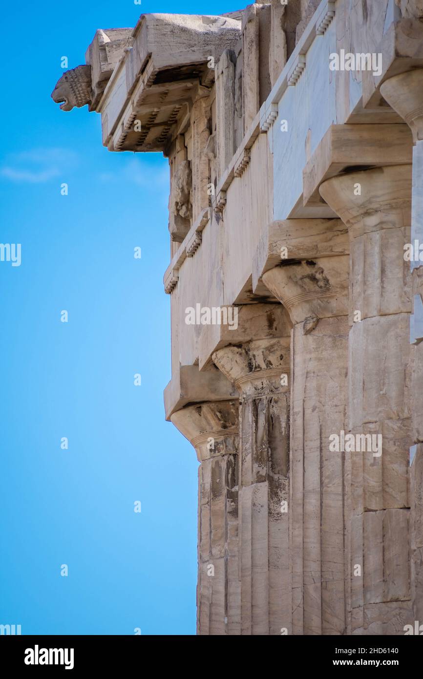 Columns of the Parthenon in the Acropolis of Athens, Greece Stock Photo - Alamy