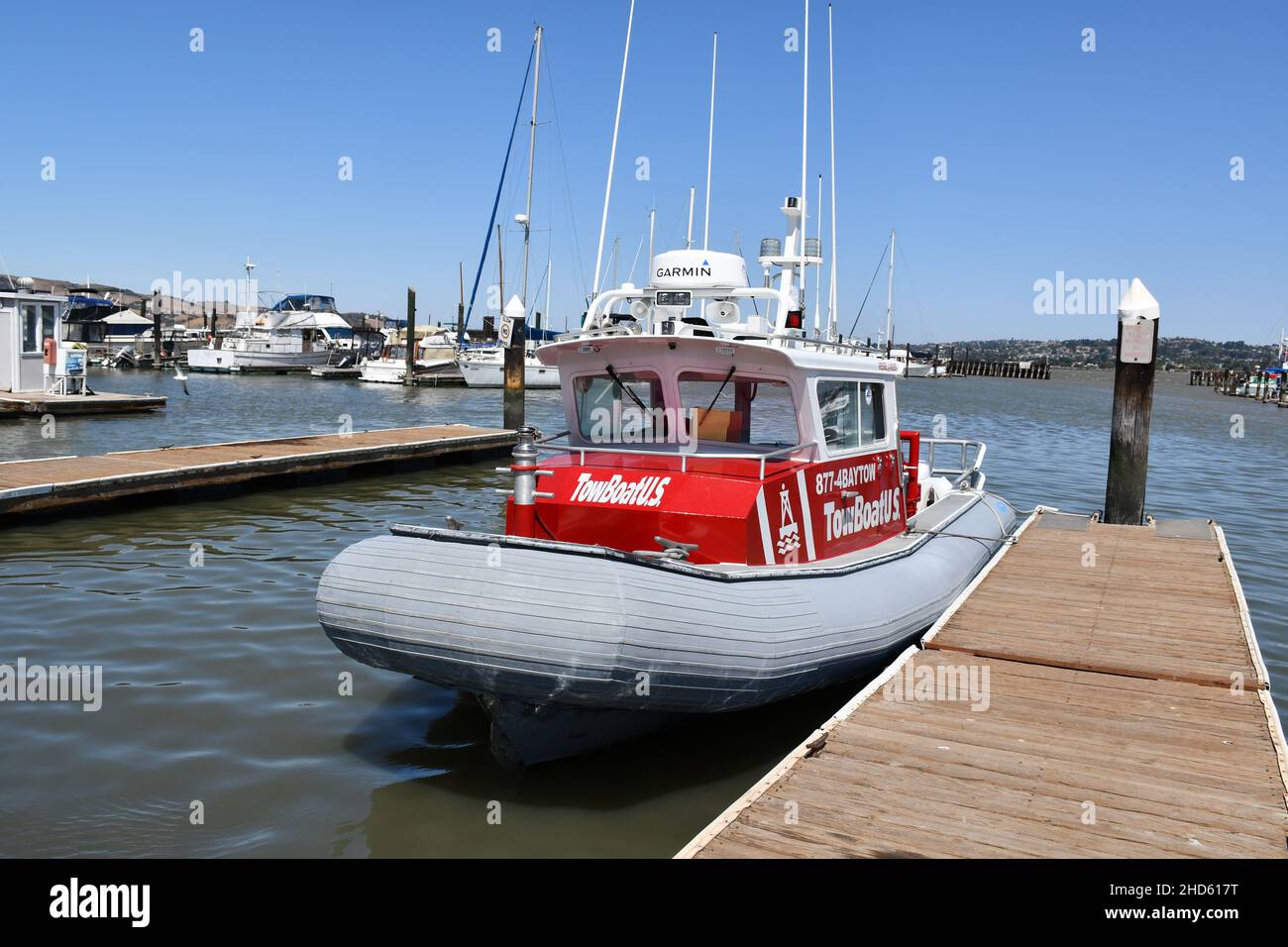 TowBoatUS towing vessel on San Francisco Bay, California. TowBoatUS is ...