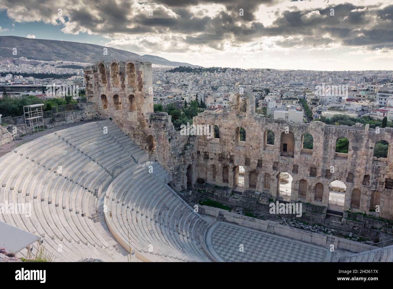 Odeon of Herodes Atticus, ancient greek theatre in the Acropolis of ...