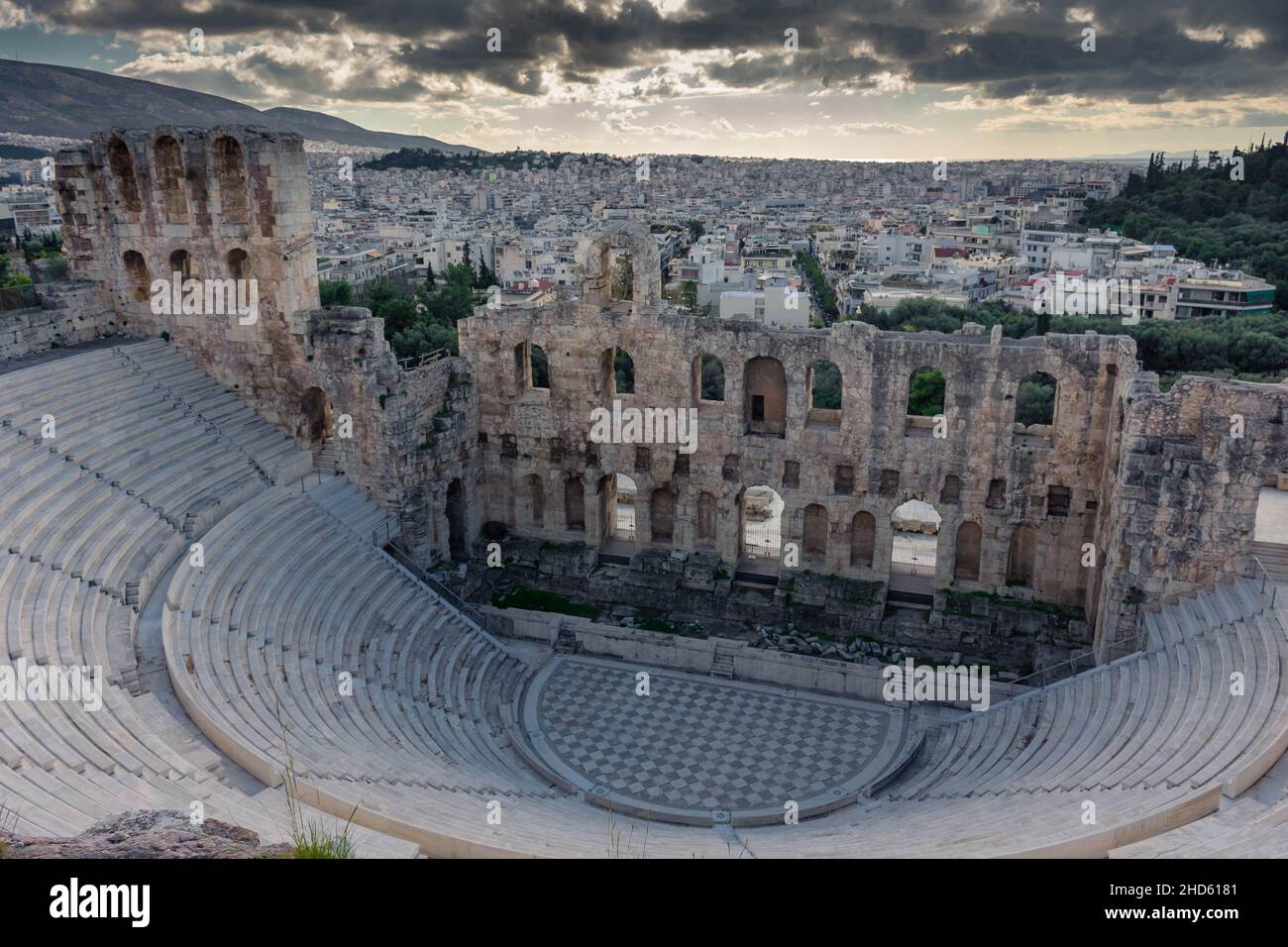 Odeon of Herodes Atticus, ancient greek theatre in the Acropolis of ...