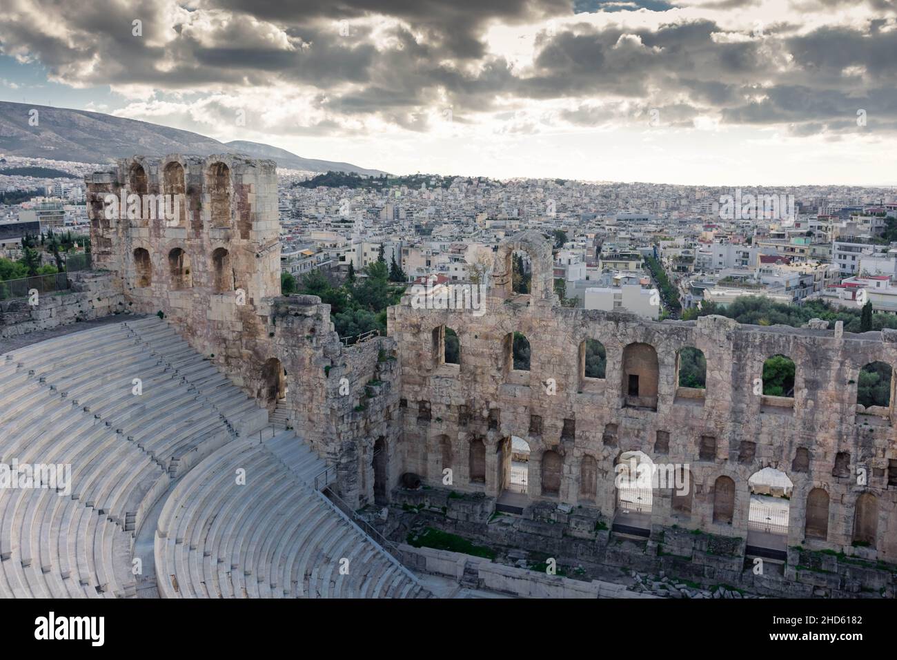 Odeon of Herodes Atticus, ancient greek theatre in the Acropolis of ...