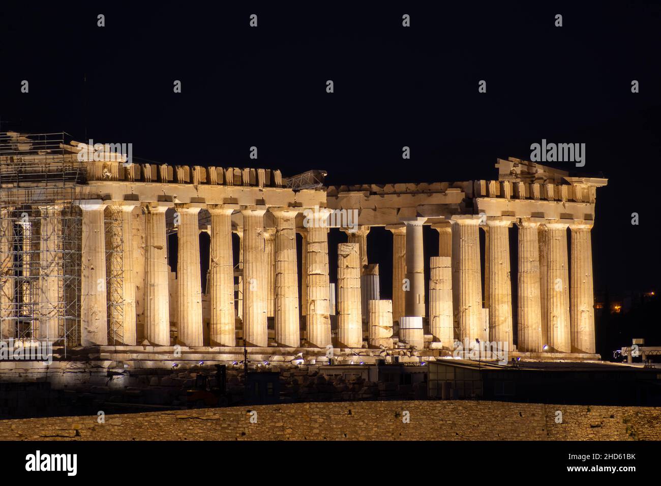 Beautiful night view of the Parthenon and the Acropolis, Athens, Greece Stock Photo - Alamy