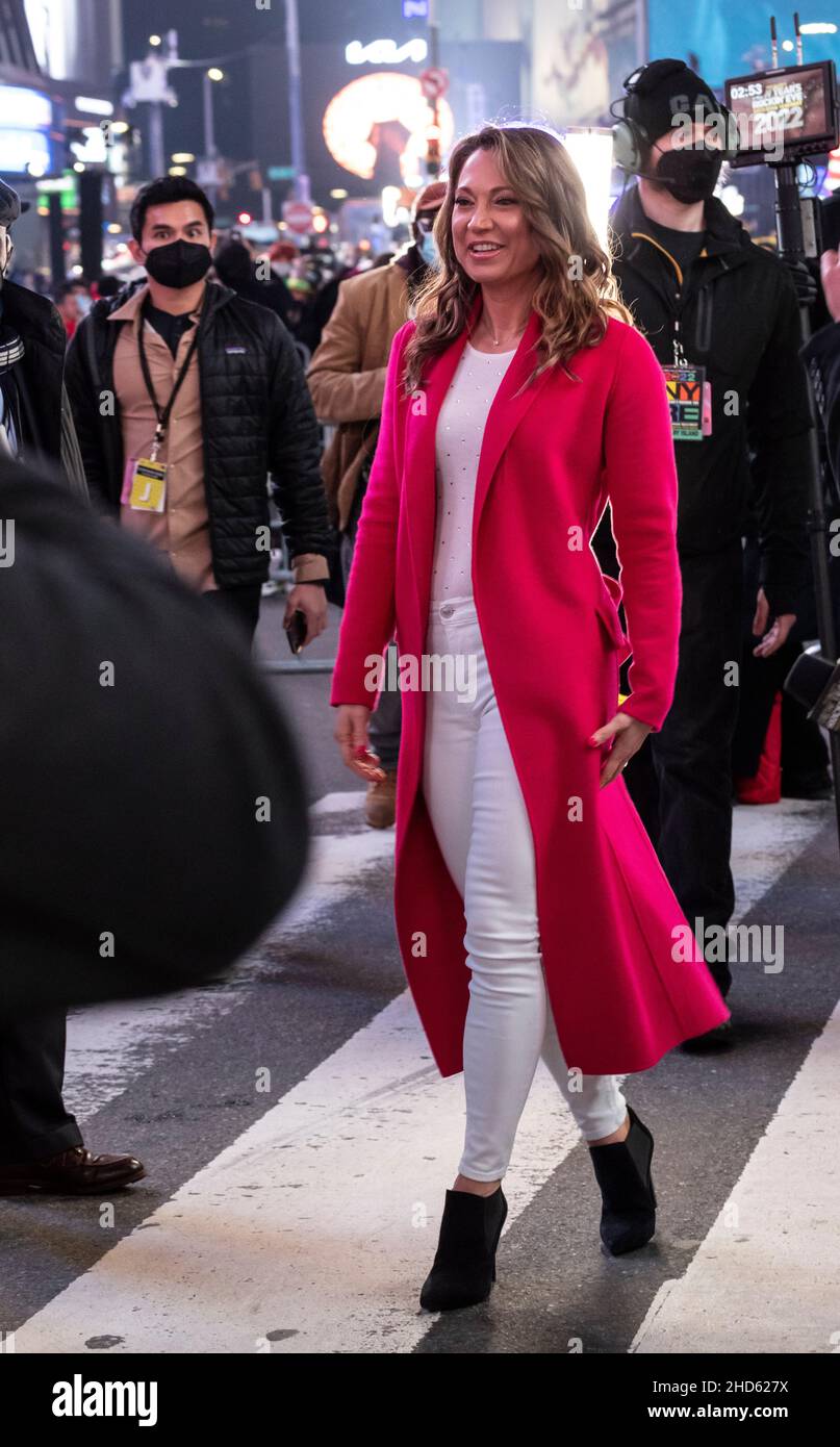 New York, NY - December 31, 2021: Ginger Zee attends New Year's Eve ...