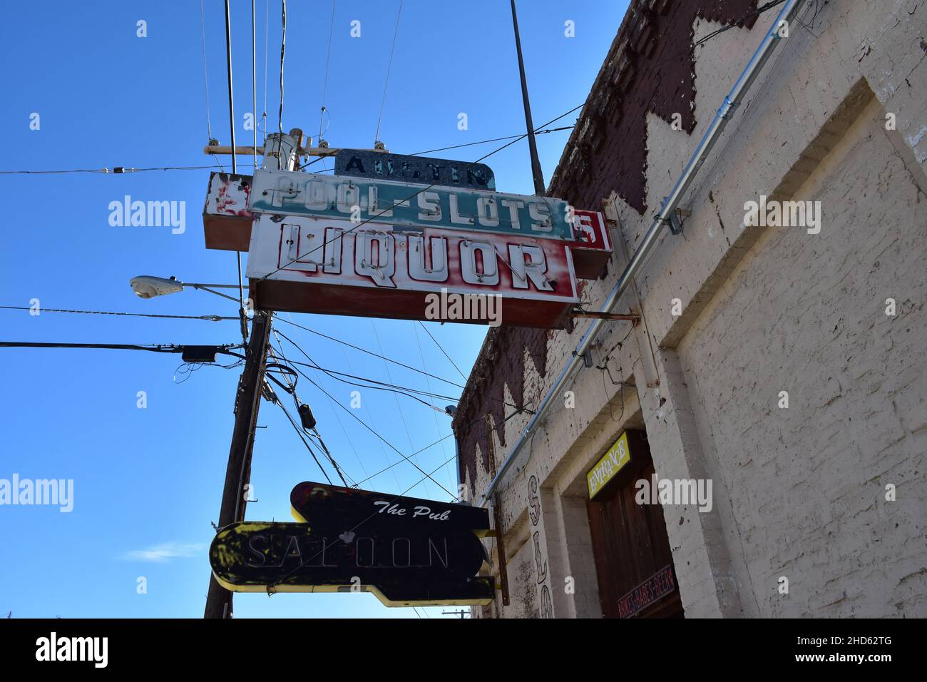 The historic main street of Austin, Nevada, at noon on a clear day in ...