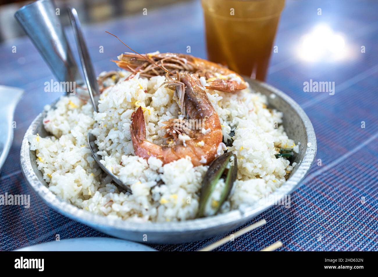 Filipino style Seafood fried rice at Restaurant Stock Photo - Alamy