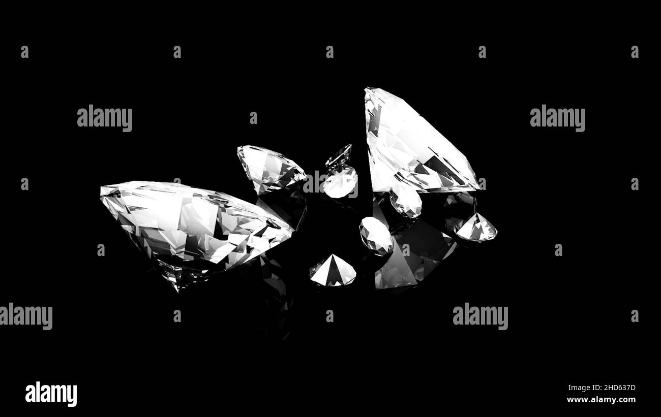 Diamonds Falling Shattered