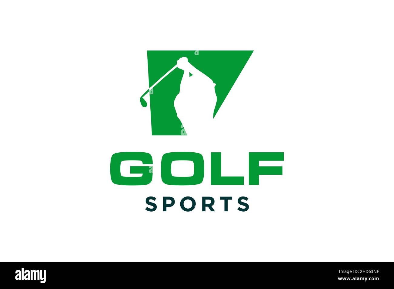 Alphabet letter icon logo V for Golf logo design vector template ...