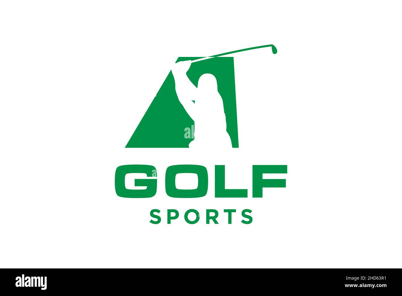 Alphabet letter icon logo A for Golf logo design vector template ...