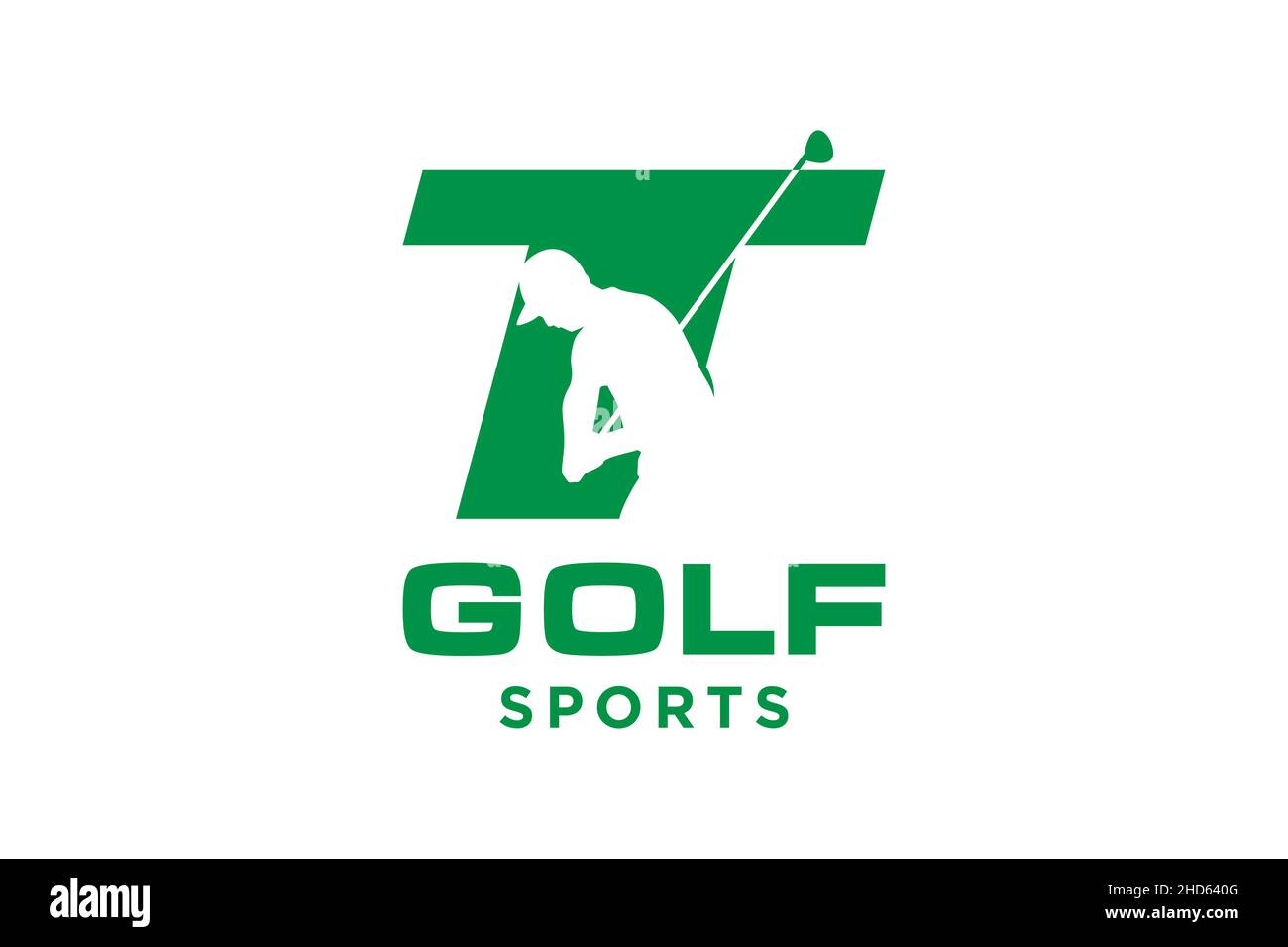 Alphabet letter icon logo T for Golf logo design vector template ...