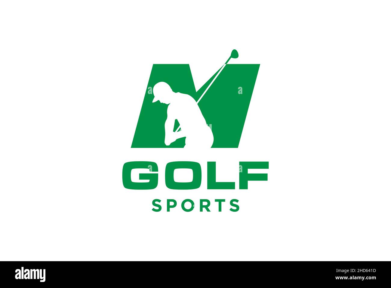Alphabet letter icon logo M for Golf logo design vector template ...