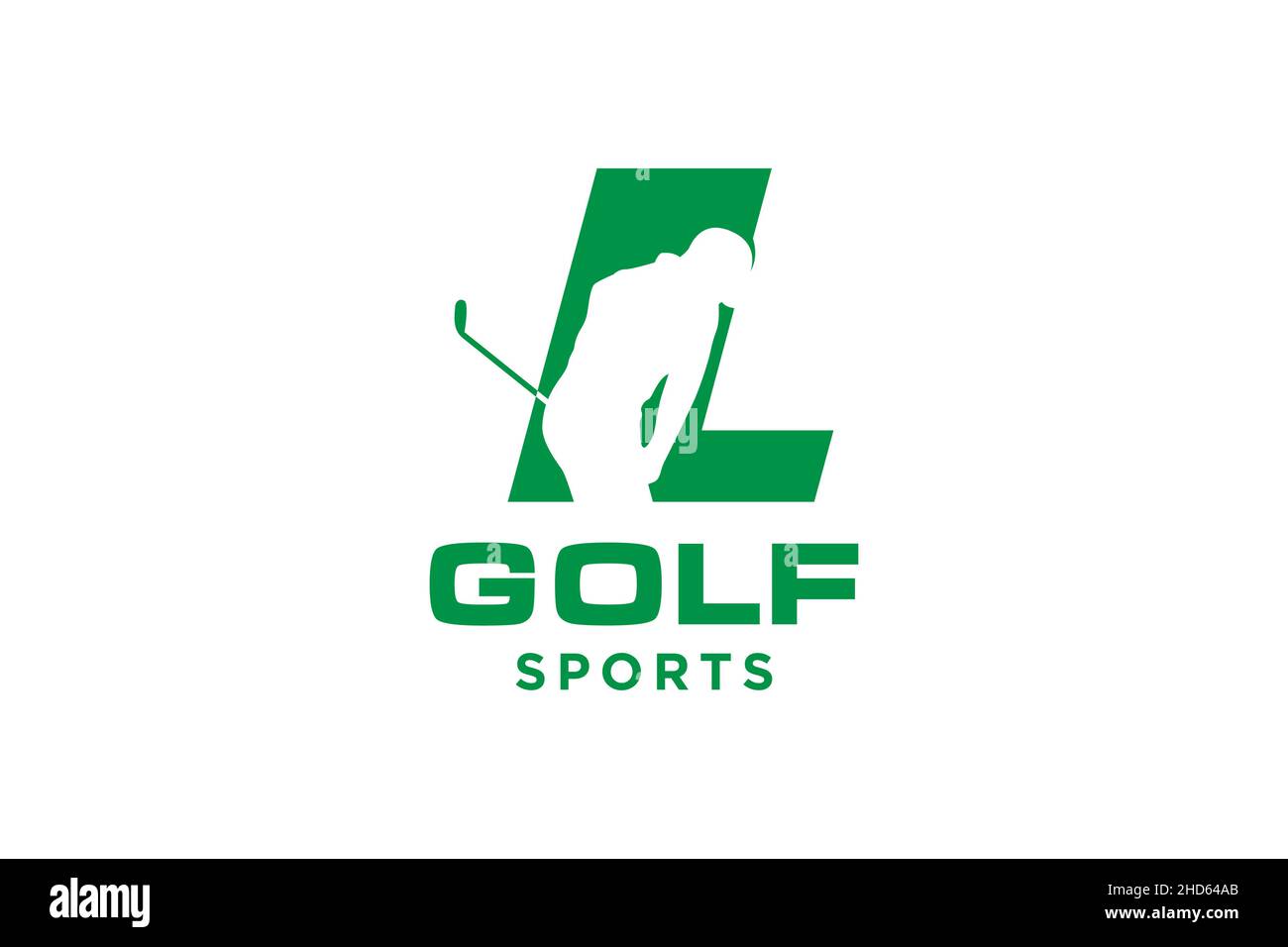 Alphabet letter icon logo L for Golf logo design vector template ...