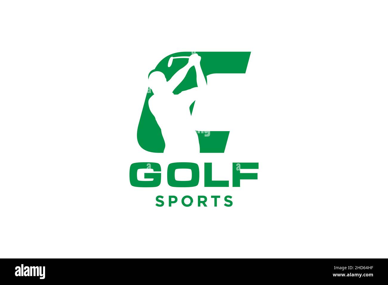 Alphabet letter icon logo C for Golf logo design vector template ...