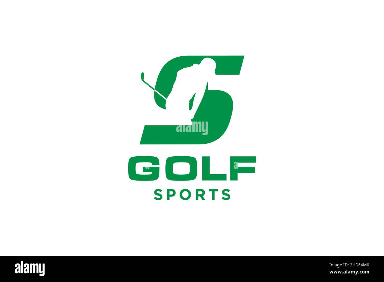 Alphabet letter icon logo S for Golf logo design vector template ...