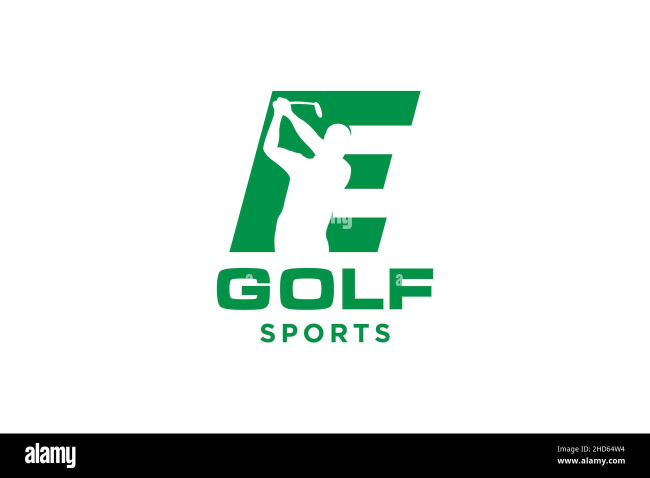 Alphabet letter icon logo E for Golf logo design vector template ...