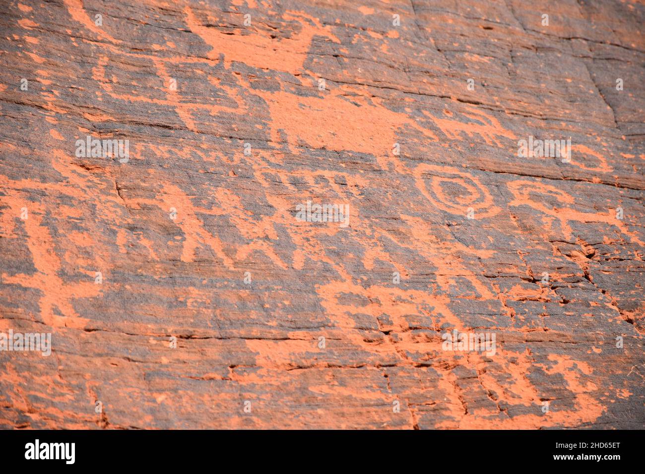 Ancient, 2,000 year old petroglyphs on the Petroglyph Canyon Trail at ...